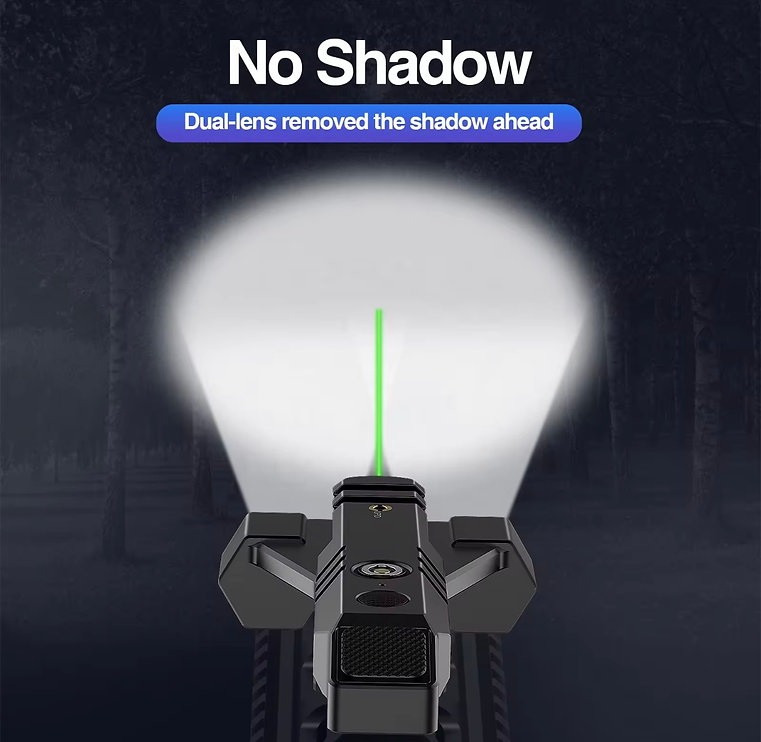 Dual Lens Tactical Flashlight w/Laser - Renegade Firearms